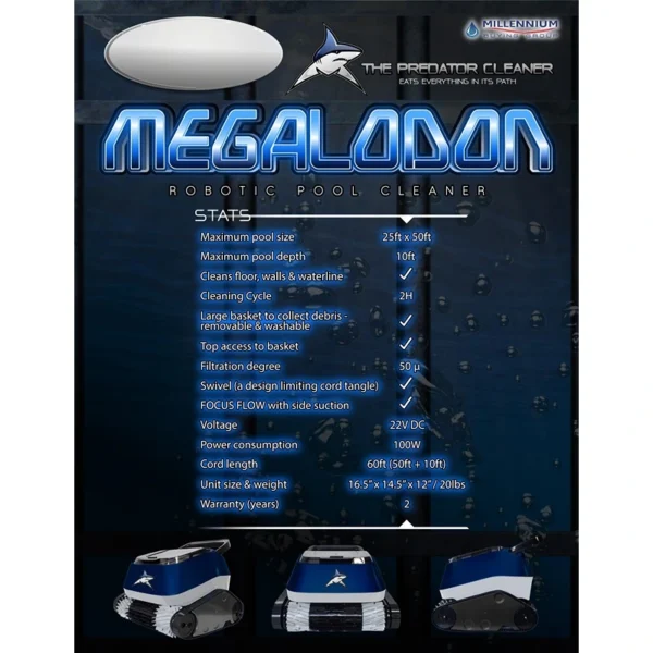 MEGALODON AUTOMATIC INGROUND POOL CLEANER - Olympia Pools & Spas